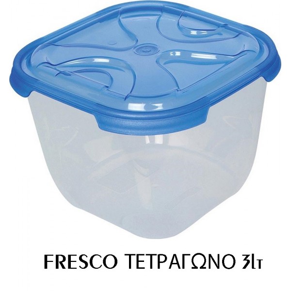 ΔΟΧΕΙΟ ΦΑΓΗΤΟΥ ΤΕΤΡΑΓΩΝΟ ΠΛΑΣΤΙΚΟ "FRESCO" 3LT 003301869